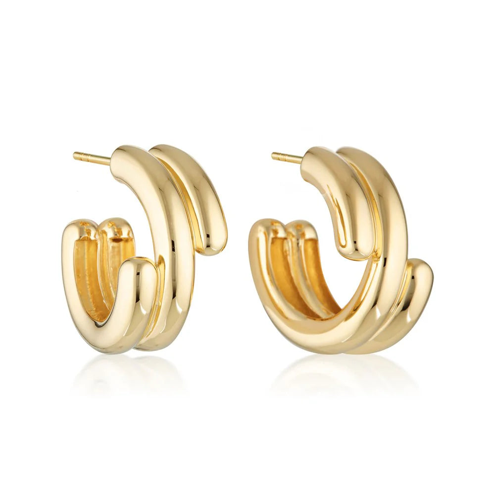 LINDA TAHIJA Coil Hoops GOLD