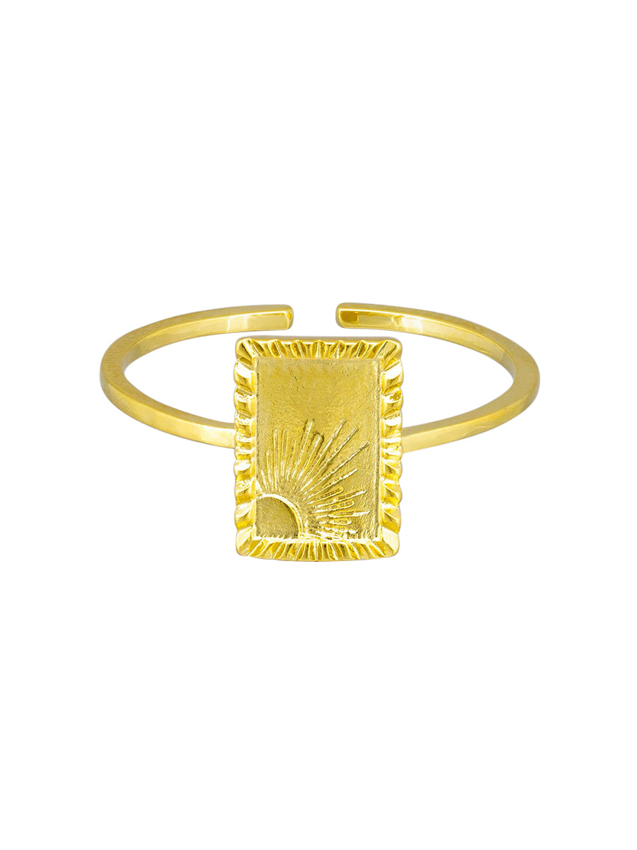 TT25 Sun Rays Ring GOLD